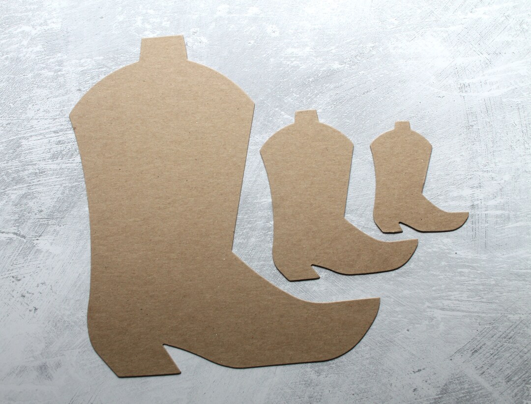 Cowboy Boot Die Cuts - Western Chipboard Die Cuts [choose Small, Large ...