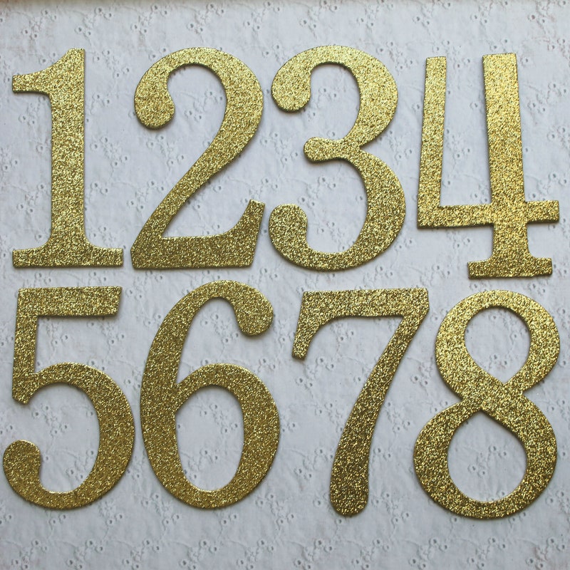 Glitter Table Number - Etsy