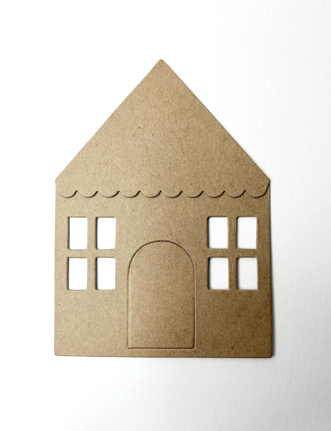 Gingerbread House Die Cut - DIY House With Windows, Backer, 2 Roof ...