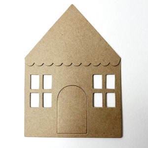 Gingerbread House Die Cut - DIY House With Windows, Backer, 2 Roof ...
