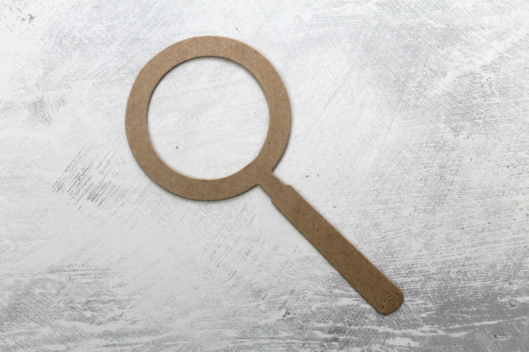 3 Magnifying Glass Die Cuts - Bare Chipboard Die Cuts - Spy Glass ...