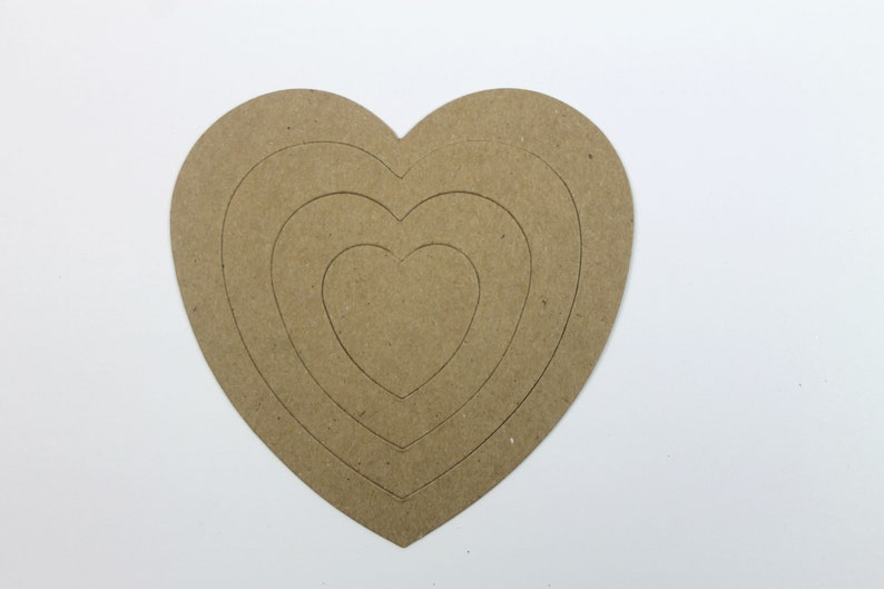 4 Piece Nesting Heart Frame-die Cuts Graduated Heart Shaped - Etsy