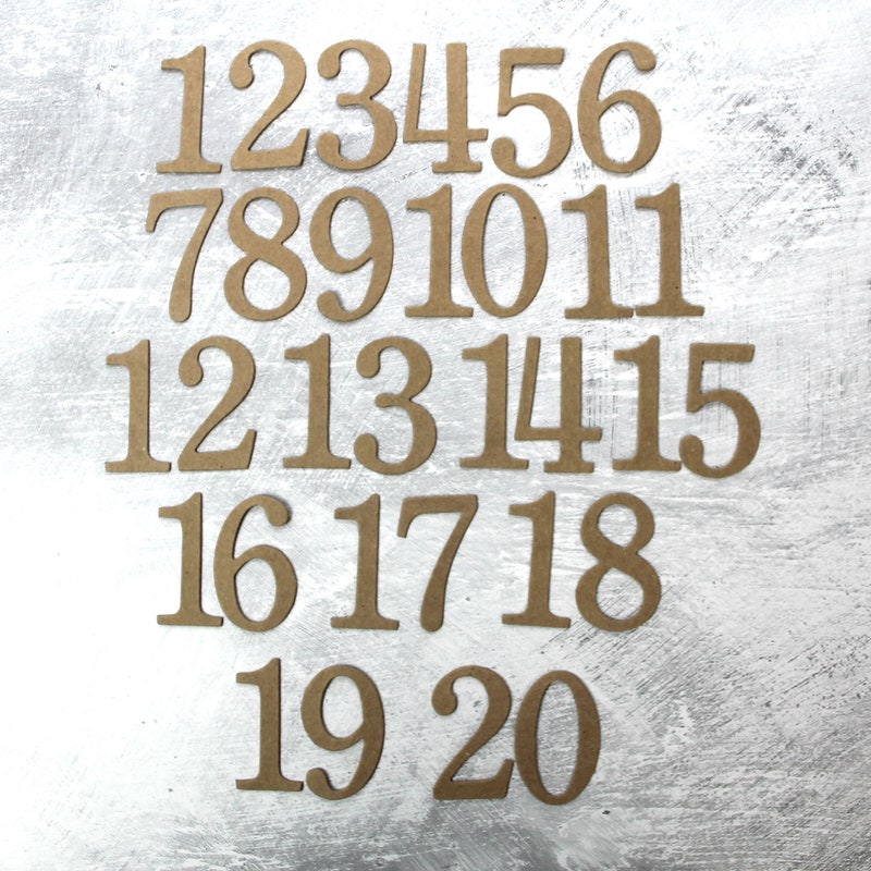 Die Cut Numbers - Etsy