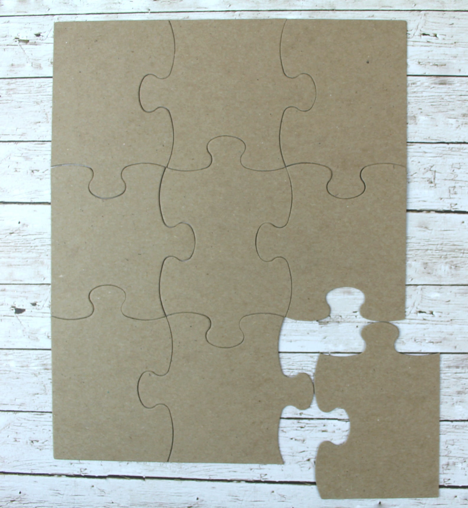 9 Piece 10 X 8 Jigsaw Puzzle Bare Chipboard Die | Etsy