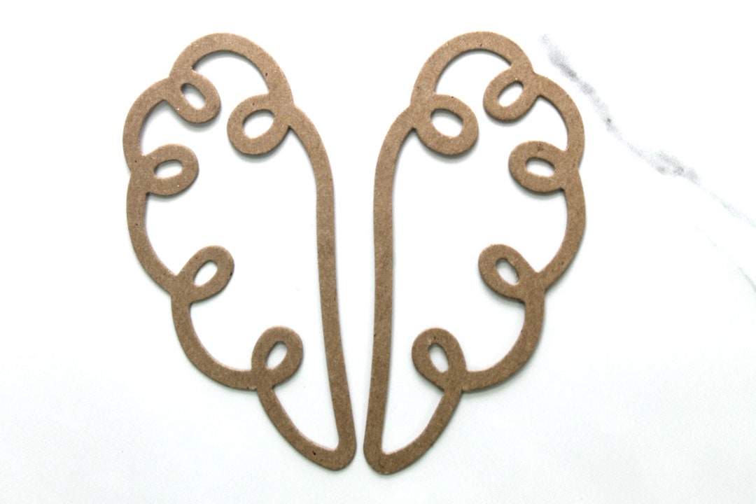 3 Pairs Fairy Wings - Angel Wing Die Cuts - Chipboard Die Cuts - Etsy
