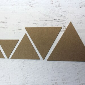Bare Chipboard Triangles - Choose From 5 Sizes - Choose Thin or Thick ...