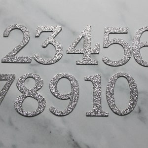 1 3/8" Glittered Number Set - Advent Calendar Numbers - Party Numbers ...