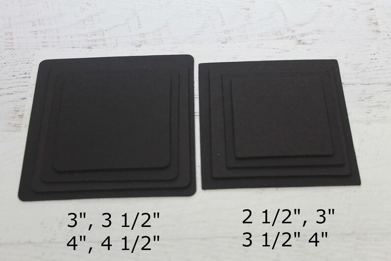 Chipboard Coaster Squares BLACK Straight or Rounded Corners | Etsy