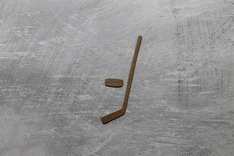 Hockey Player or Stick & Puck Bare Chipboard Die Cuts - Etsy