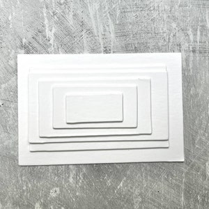 White Cardboard Rectangle Die Cuts Acid Free 9 Sizes From - Etsy