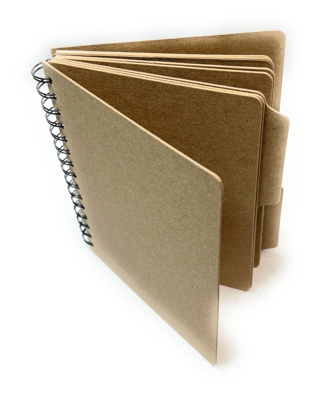 6 3/8" X 8" File Folder Tabbed Chipboard Album 7 (or More) Pages Wire ...