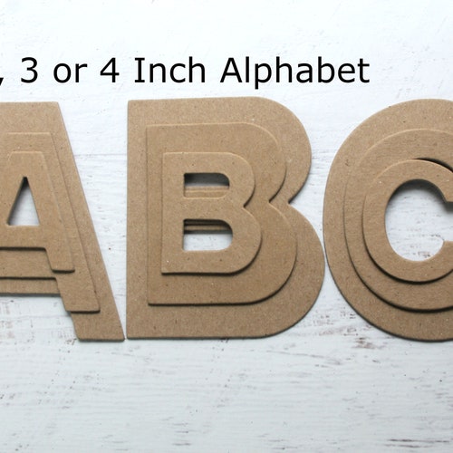 4 Alphabet Die Cuts Block Font Uppercase or Lowercase | Etsy