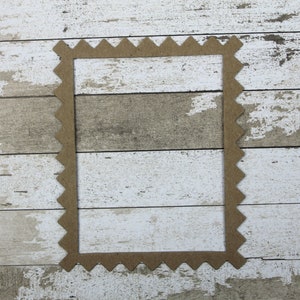 3 Zig Zag Frame - Bare Chipboard Frame Fancy Edge Die Cuts - 3 5/8" W X ...