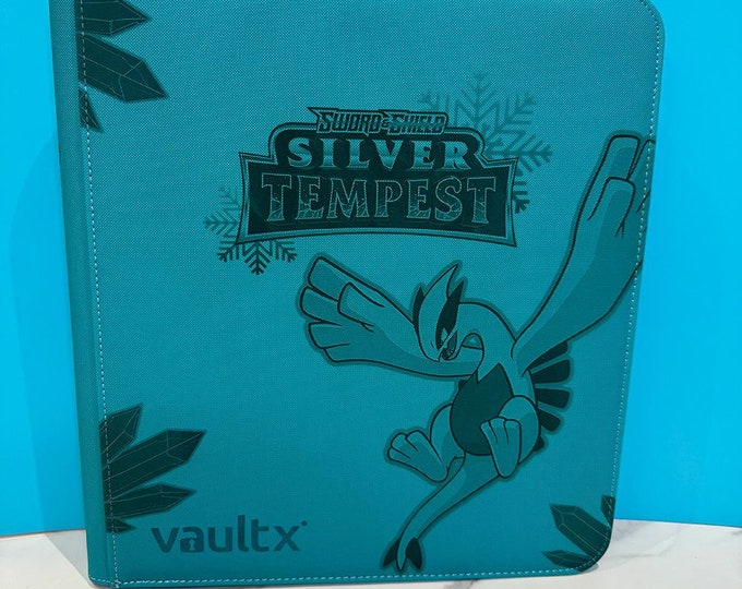 Pokemon Silver Tempest Premium Laser Engraved Vault X Binder (12 Pocket, 480 Side-loading Slots ...