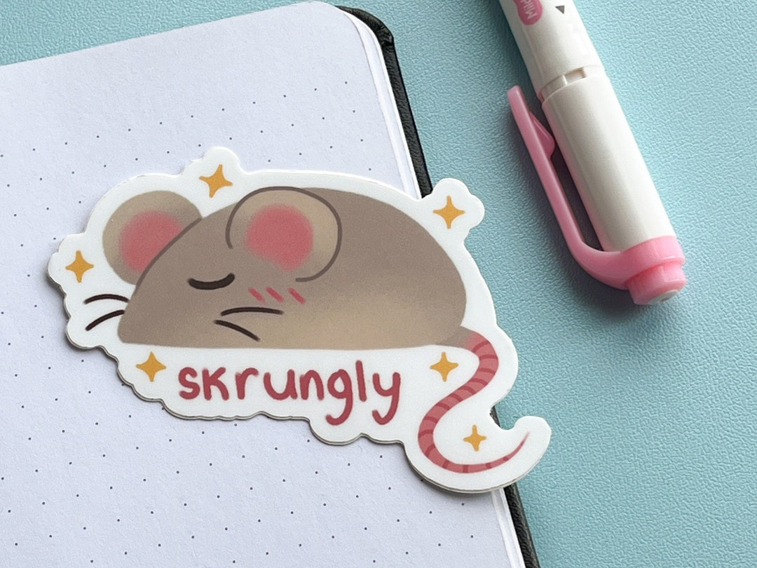 Scrungly Rat Sticker Waterproof Matte Vinyl 3 Sticker - Etsy