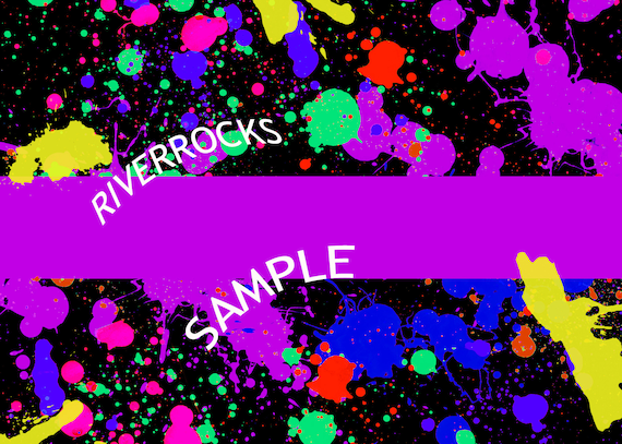 Invitations Neon Paint Drops Neon Explosion Paint Splatter Artistic