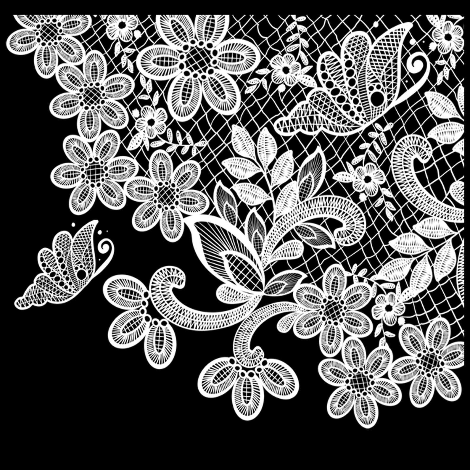 White Lace Clip Art Overlays: Wedding & Craft Embellishments (PNG, 300 ...