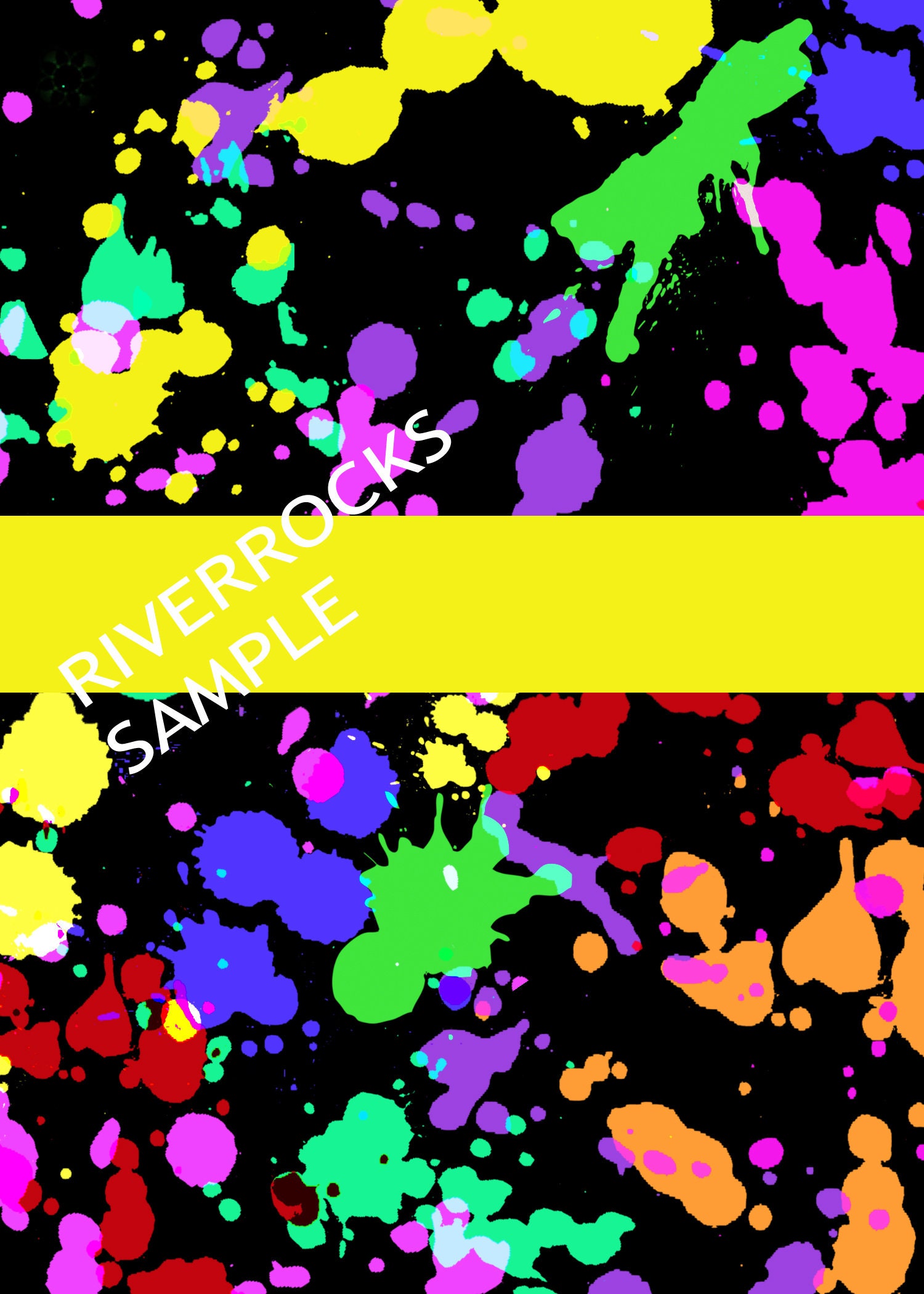 Neon Paint Splatter Digital Scrap Paper DIY Invitations Colorful Sweet ...