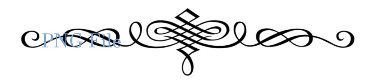 Decorative PNG Black Scroll Dividers Accents Filigree Digital Download ...