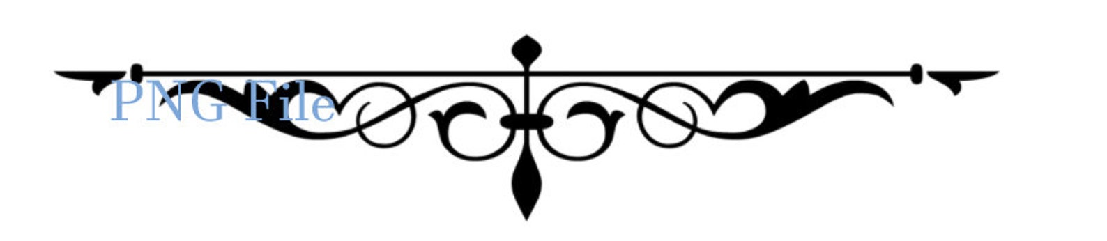 Decorative PNG Black Scroll Dividers Accents Filigree Digital Download ...