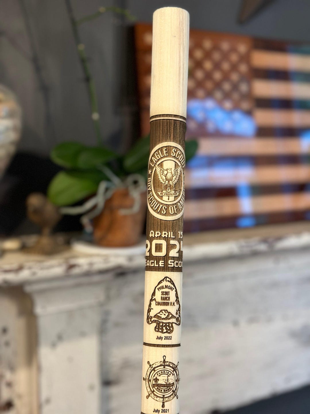 Custom Walking Stick for Eagle Scout, Court of Honor, Scout Stave ...