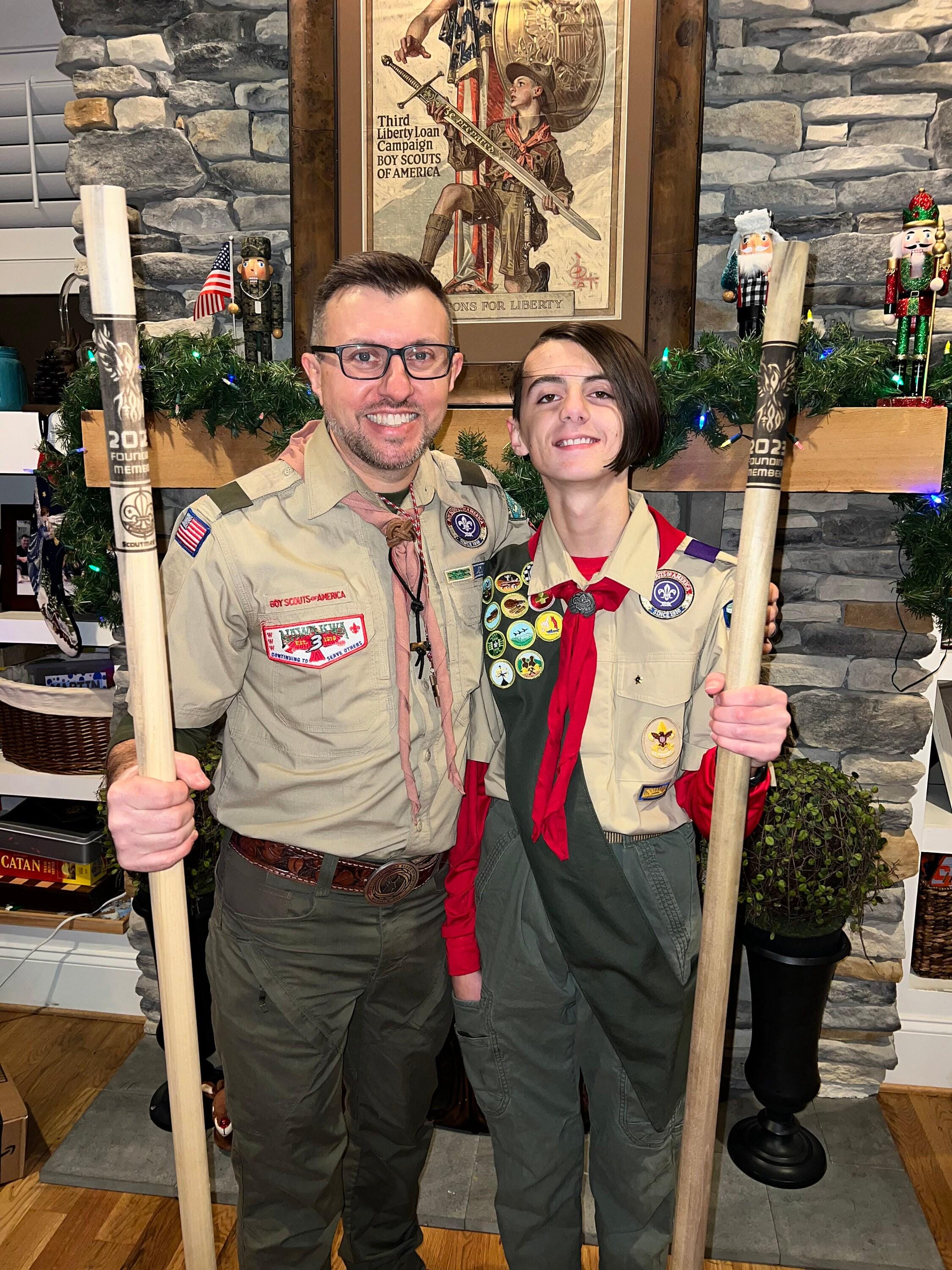 Custom Walking Stick for Scoutmaster Recognition, Court of Honor, Scout ...