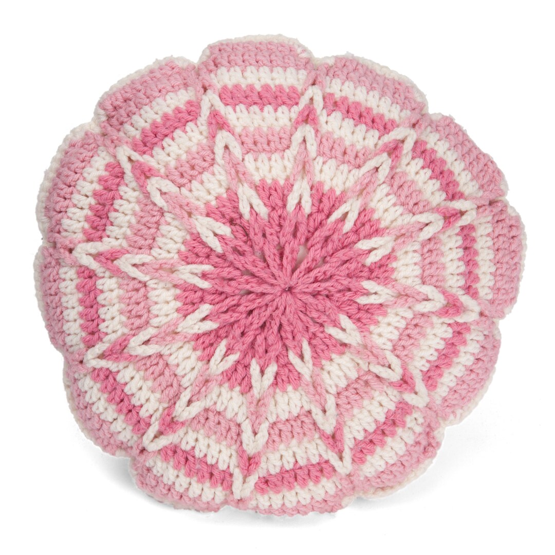 Pink Crochet Decorative Pillow - Etsy