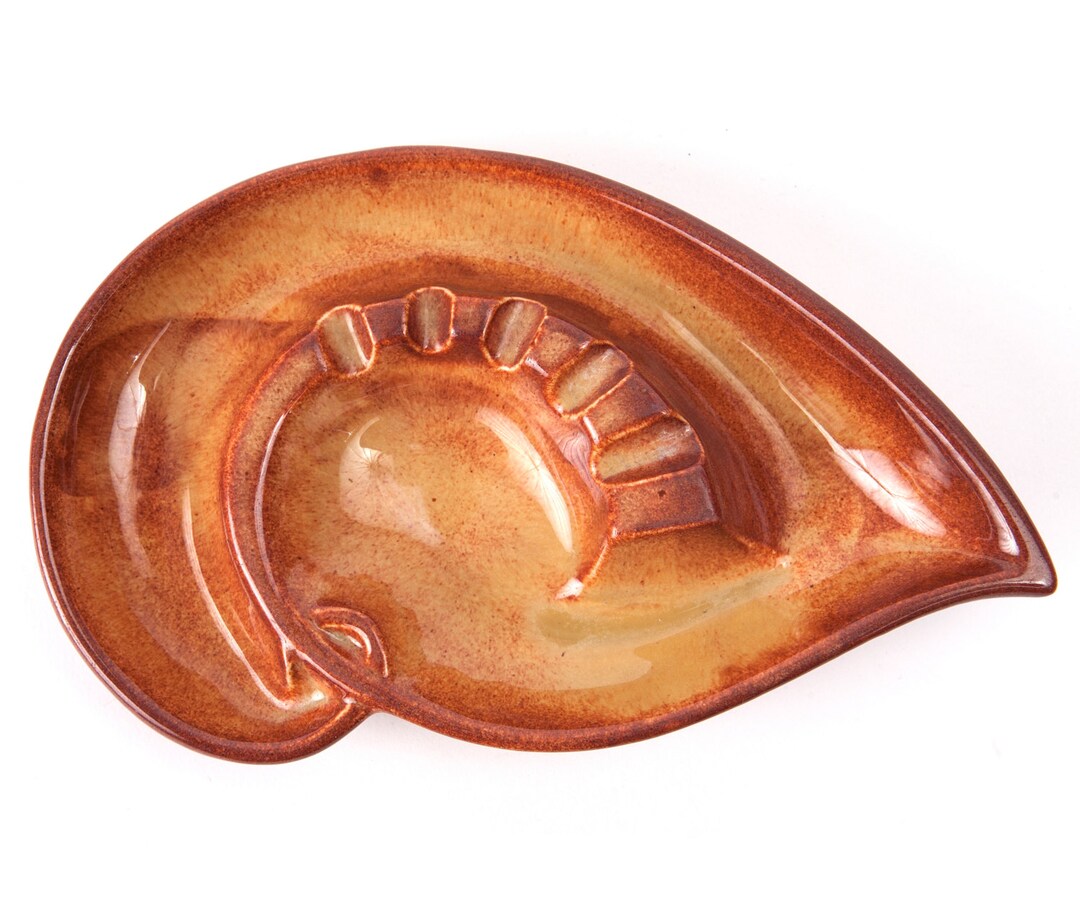 Mccoy Ceramic Spiral Autumn Hued Ashtray - Etsy