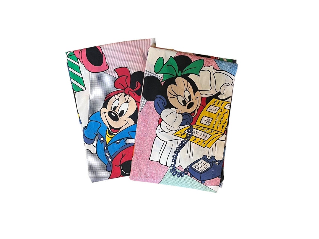 Vintage Minnie Mouse Pinch Pleated Set of 2 Curtains | Made in USA ...
