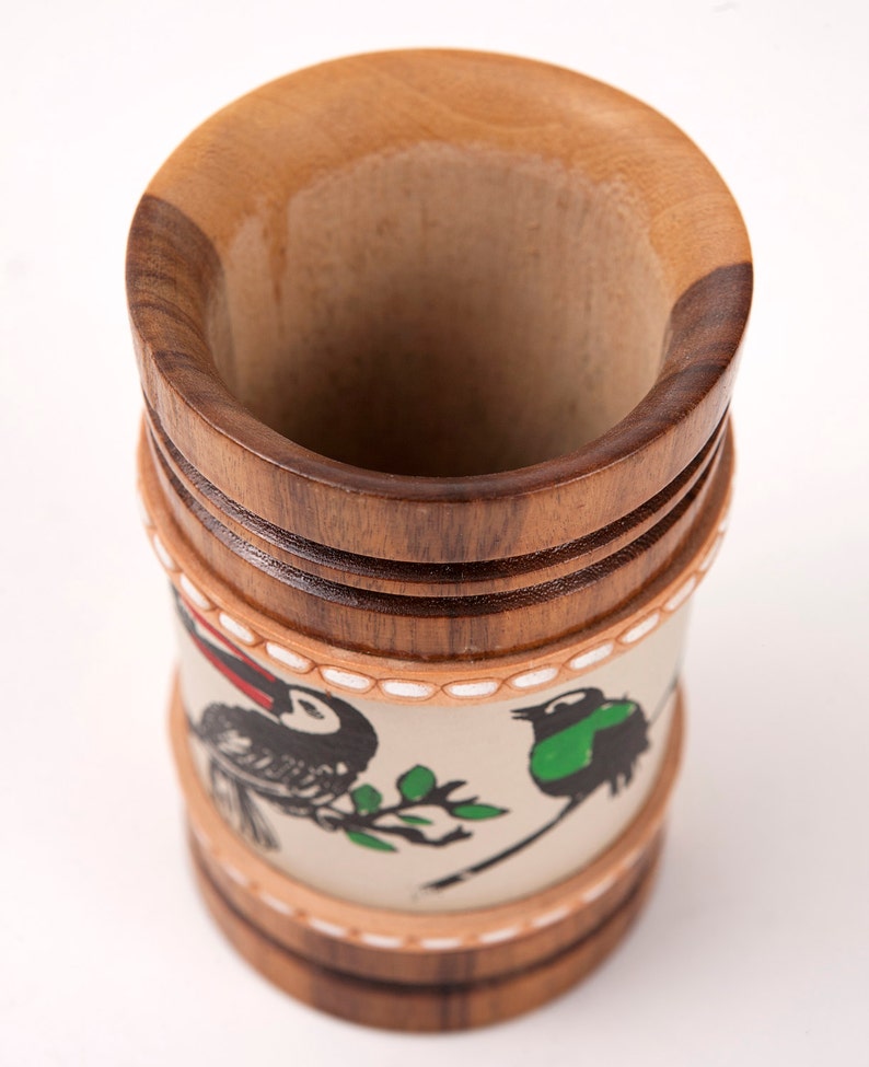 Novelty Painted Wood Tiki Toucan Cup - Etsy