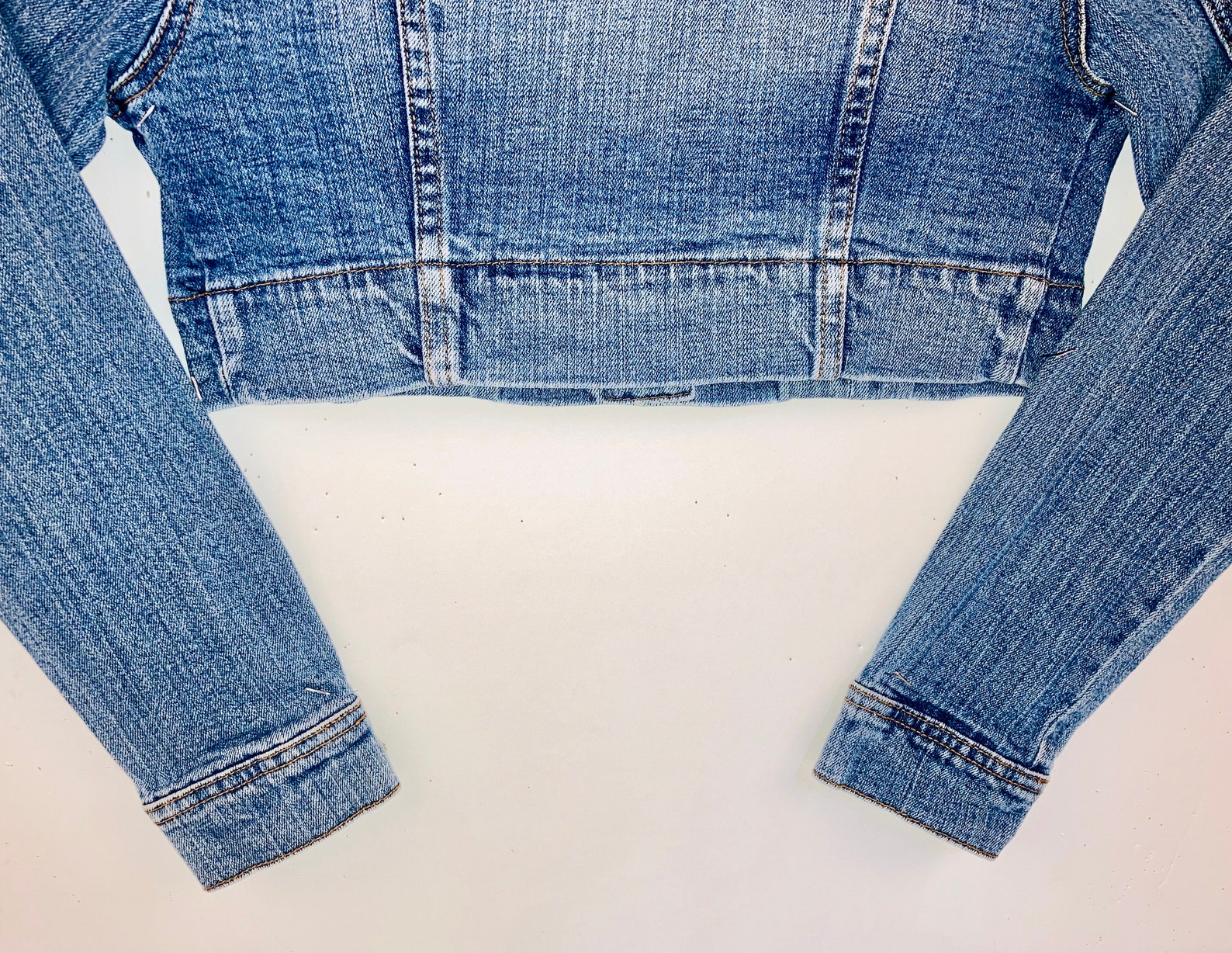 Angel Denim Jacket With Silver Buttons and Two Front Chest Pockets ...