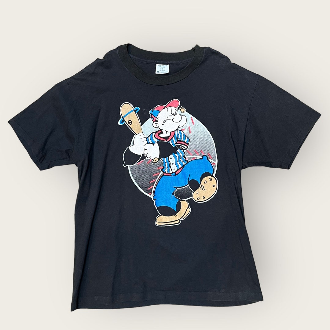 Popeye Plays Baseball Twisker Pitcher Tee - Etsy