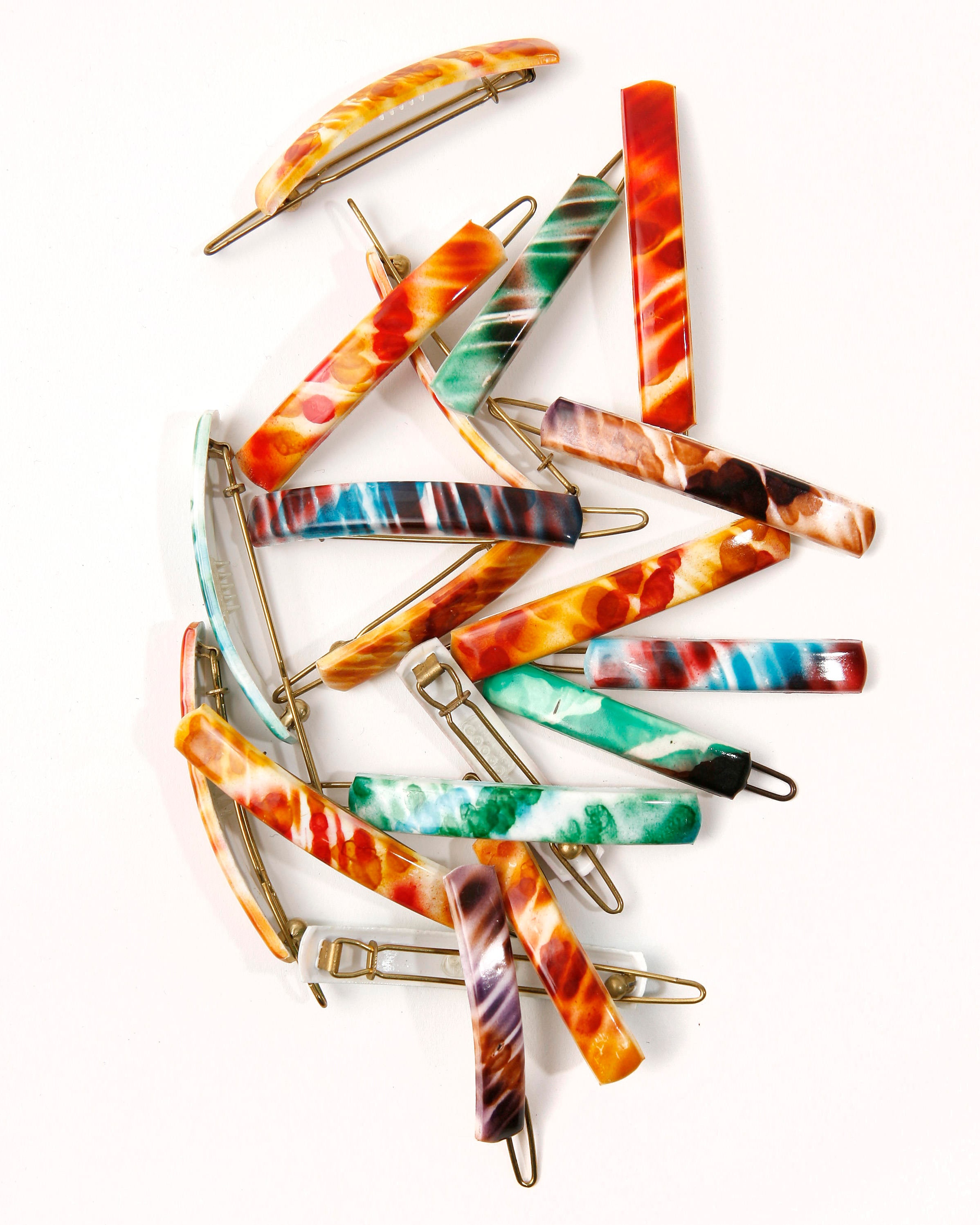 Striped Graphic Barrettes French 80's - Etsy