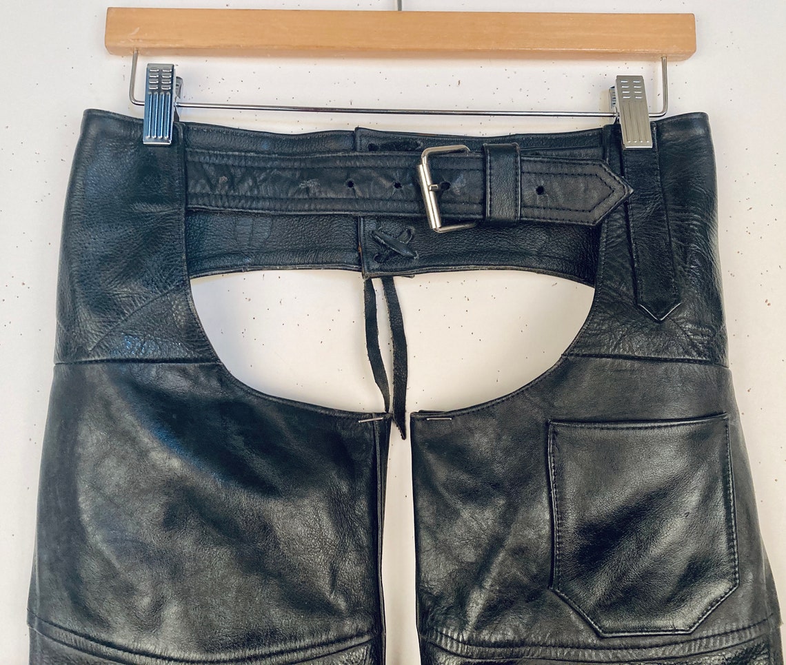 Kid's Soft Black Leather Chaps - Etsy