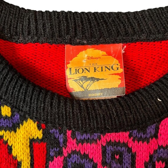 1990s Simba - The Lion King Color Block Pattern Crew … - Gem