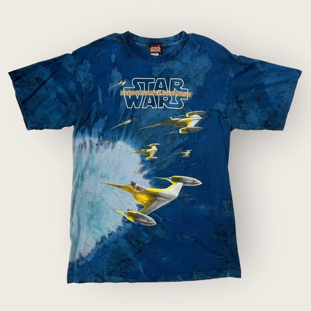 Star Wars Naboo Fighters Squadron Blue Tie Dye Tee - Etsy
