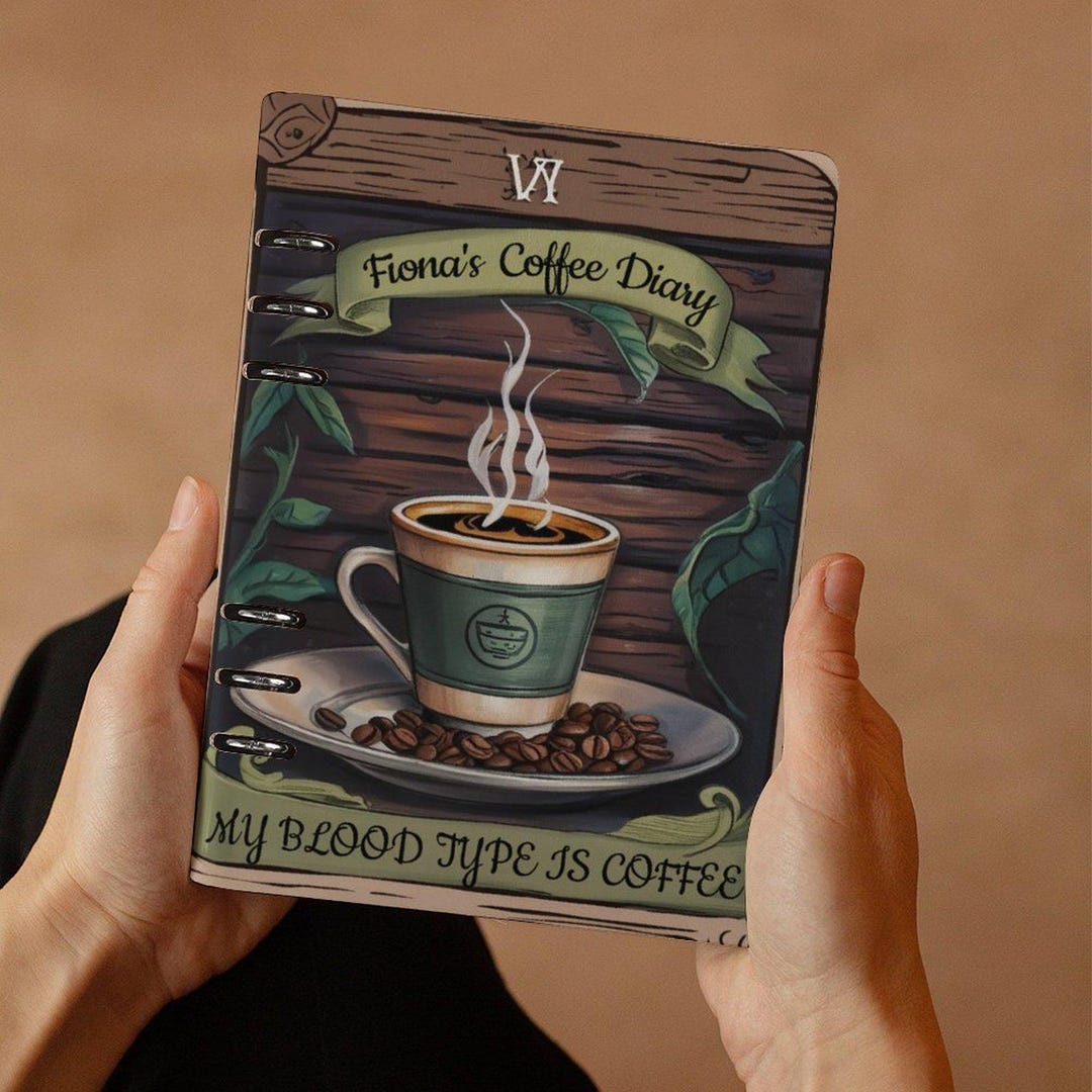 The Coffee Tarot Card Journal Binder, Custom Name Coffee Journal ...