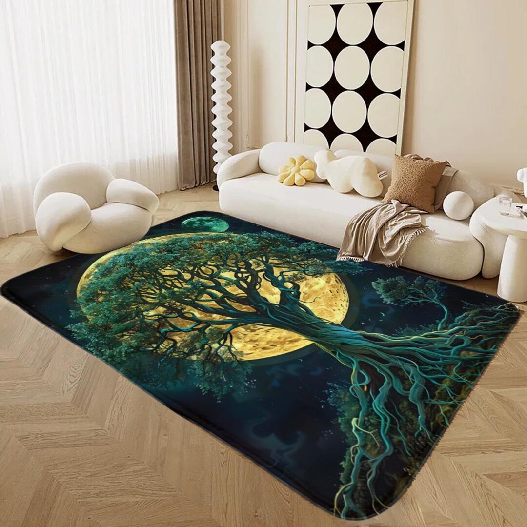 Tree of Life Rug, Dark Cottagecore Tree Rugs, Spiritual Catch Your Eyes ...