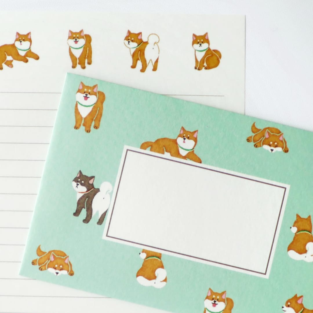 Japanese Shiba Inu Washi Letter Writing Set | Washi Paper, Shiba Dog ...