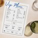 VIP Bottle Menu Template / INSTANT DOWNLOAD / Customizable Template - Etsy