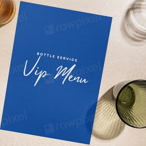 VIP Bottle Menu Template / INSTANT DOWNLOAD / Customizable Template - Etsy