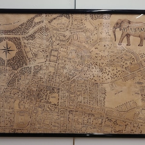 The University of Alabama Campus Map - Fine Art Print - Etsy