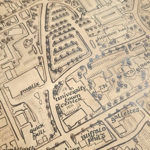 The University of Alabama Campus Map - Fine Art Print - Etsy