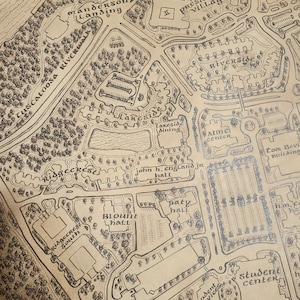 The University of Alabama Campus Map - Fine Art Print - Etsy