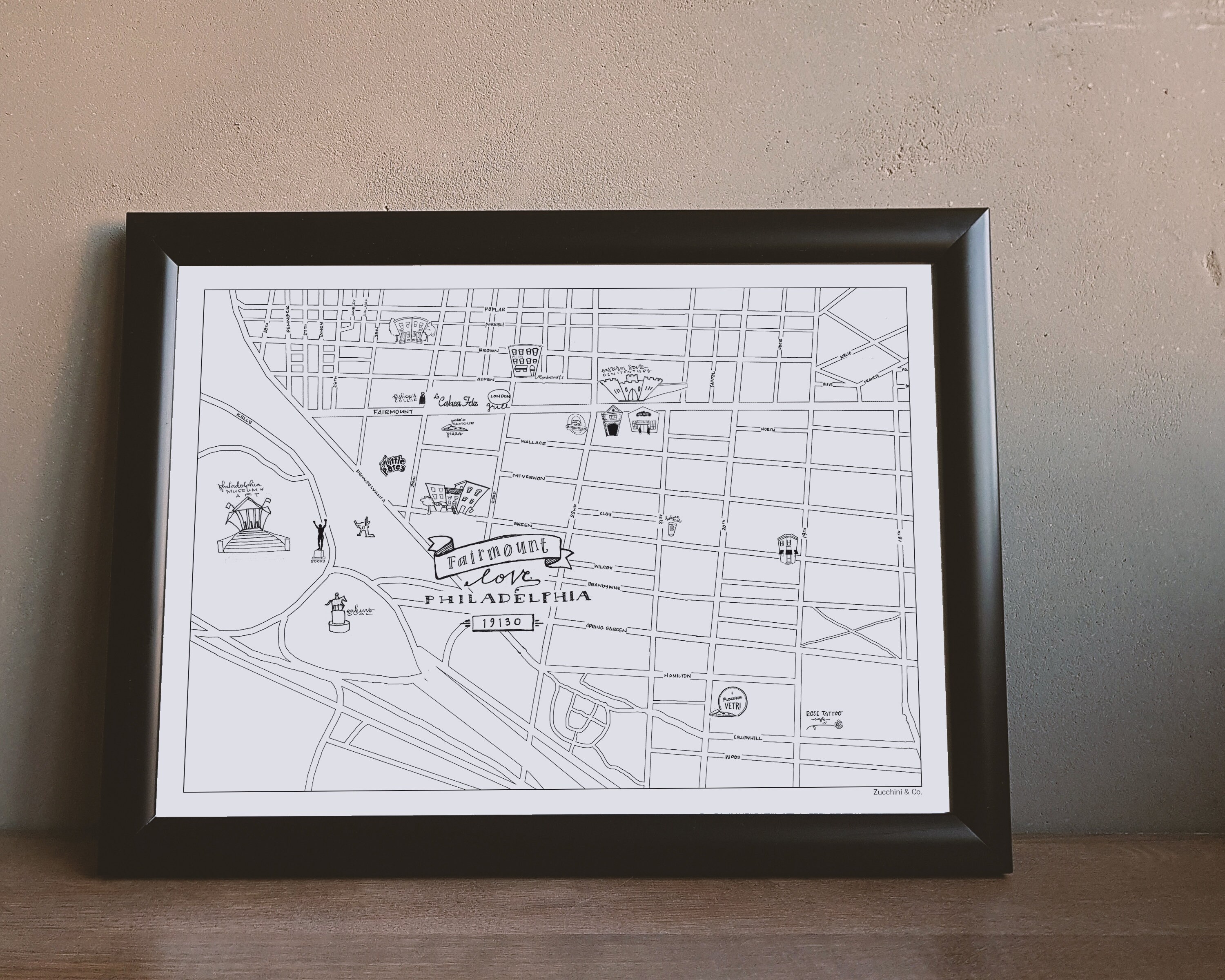 Fairmount/art Museum Philadelphia Map - Digital Download PDF - Etsy