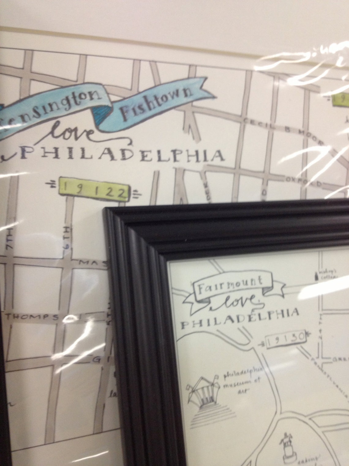 Fishtown Hand-Drawn Map Philadelphia | Etsy