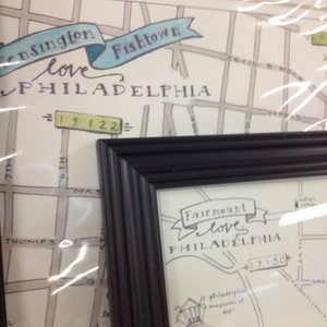 Fishtown Hand-Drawn Map Philadelphia | Etsy