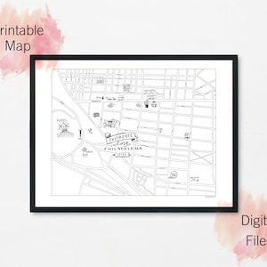 Fairmount/art Museum Philadelphia Map - Digital Download PDF - Etsy
