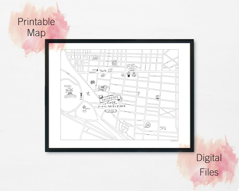 Fairmount/art Museum Philadelphia Map - Digital Download PDF - Etsy
