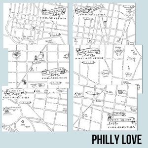 Fishtown Hand-Drawn Map Philadelphia | Etsy